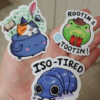 Iso-tired Isopod Bug Nature Glossy Waterproof Sticker Laptop Water ...