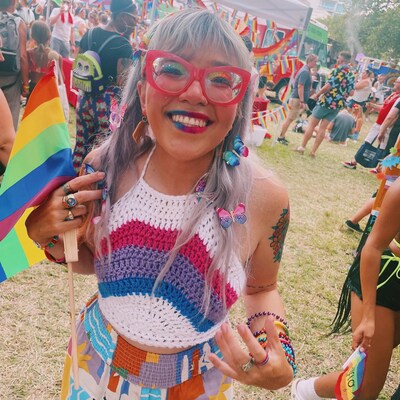 Lesbian Pride Crochet Top - Etsy