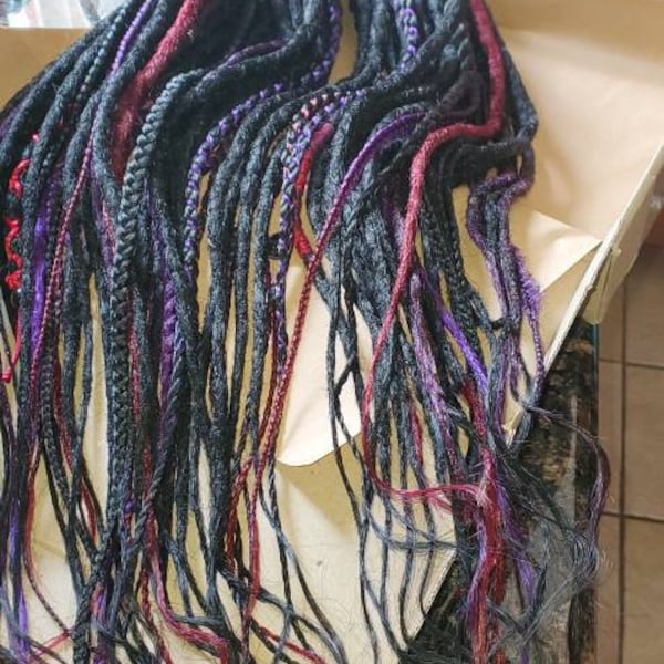 Hippie Dreads, Mix of Full Set Dreadlocks, Burning Man Accessories ...