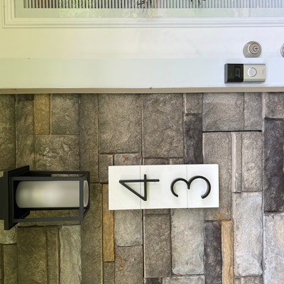 Farmhouse Shiplap House Numbers Address Sign Black House - Etsy