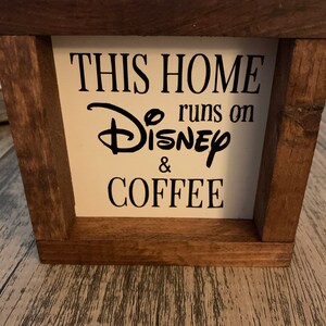 Disney Mini Wood Sign Mickey Princess Coffee - Etsy