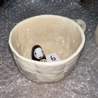 Pre-order Cute Faceless Handmade Ceramic Matcha Bowl, Anime Character ...