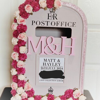 Diy Vinyls Post Box, Box Sign, Wedding Sign, Personalised Wedding Sign ...