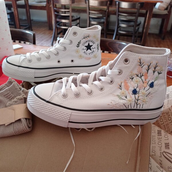 Custom Converse Chuck Taylor 1970s/embroidered Fire Converse/fire ...