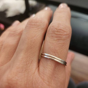 Twisted Wire Stacking Ring in Sterling Silver, Rope Stacking Ring ...