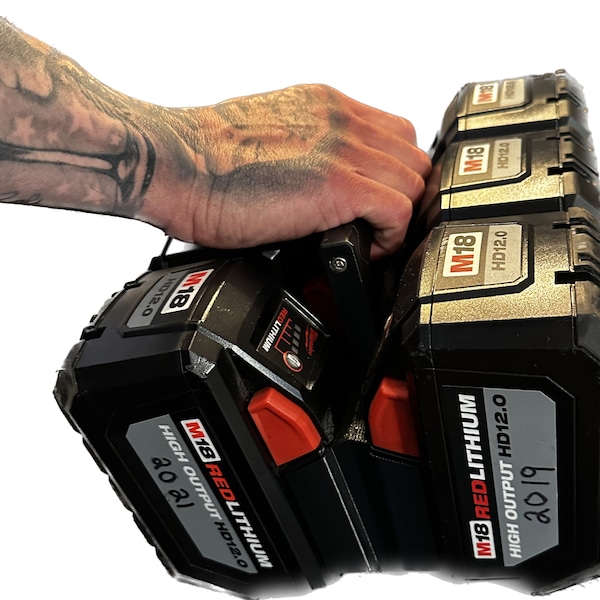 Milwaukee M18 Battery Carrying Case / Holder 2-sided, 6 Battery - Etsy