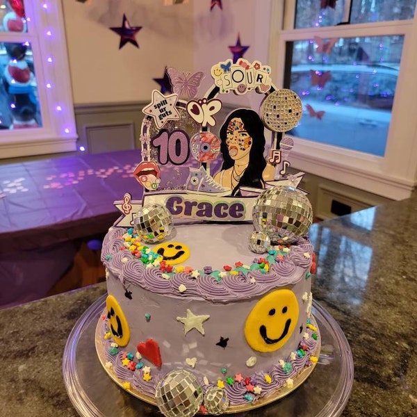 Handmade Olivia Rodrigo Birthday Cake Topper: Guts Theme - Etsy