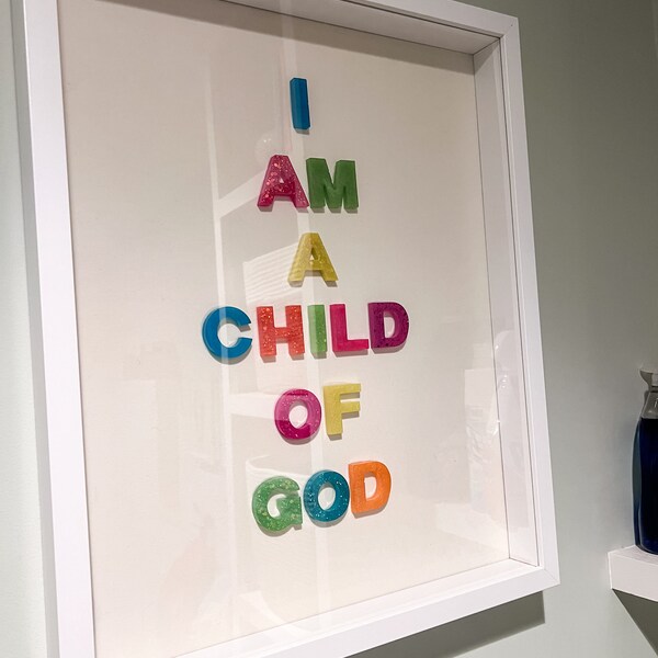 I Can Do Hard Things Resin Letter Wall Art for Kids | Multi Colored ...