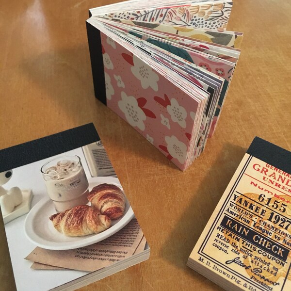 Mini Paper Booklet | Assorted Pattern Flower Nature Animals Mushroom ...