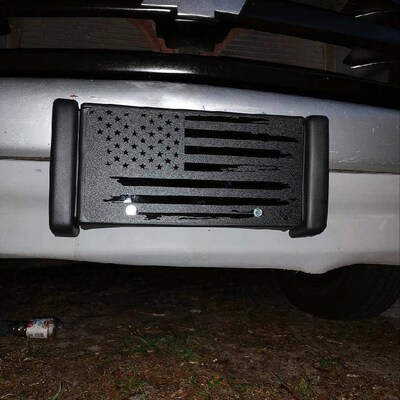 Gloss Black American Flag License Plate - Etsy