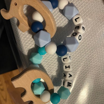 BABY TOY RING Custom Silicone Ring With Name Baby Shower - Etsy