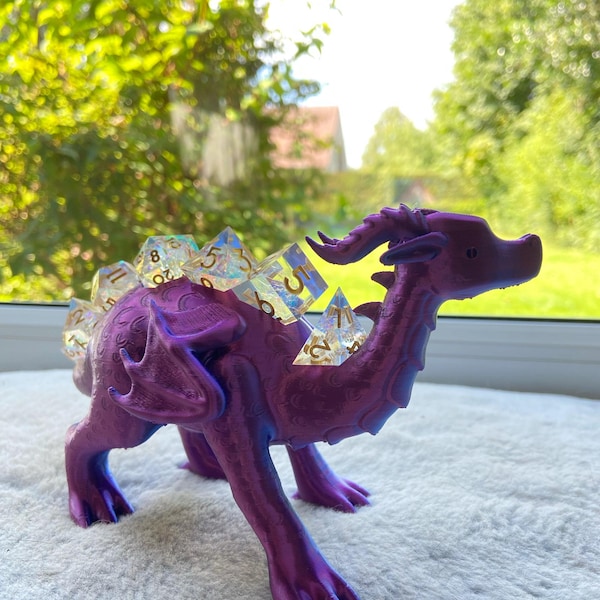 Shimmer Dienosaur Stegosaur Dice Holder Dungeons and Dragons Dice ...