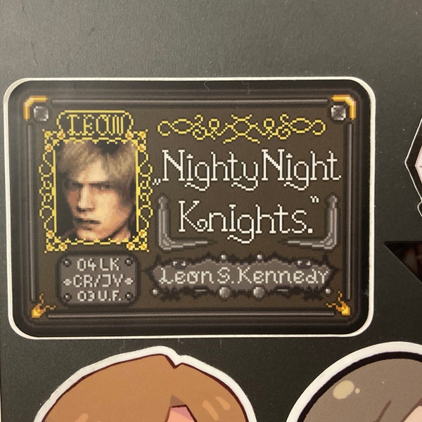 Resident Evil 4 Sticker, Leon Kennedy Sticker, Pixel Sticker, Horror ...