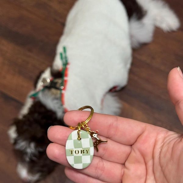 Olive Green Resin Pet ID Tag Resin, Olive Green, Dog Tag - Etsy