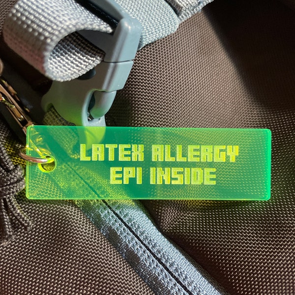 Custom Fluorescent Bag Tag - Keychain, Backpack, School, Sports ...
