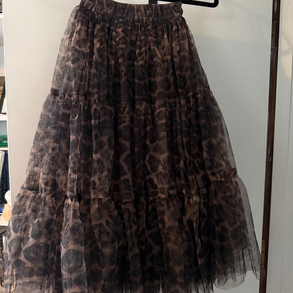 Ruffled Fairy Tulle Skirt,full Flowy Long Skirt,women A-line Elastic ...