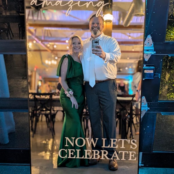 You Look Amazing Let's Celebrate Mirror Decal – Wedding Welcome Sign ...