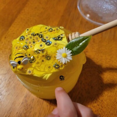 DIY Honey Pot Slime, 12oz Bee Slime, Honeybee Slime, Super Inflating ...