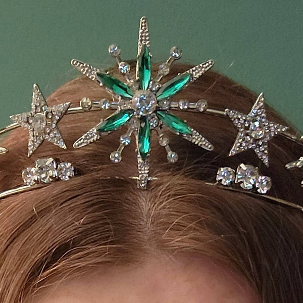 Silver Star Tiara, Gold Star Tiara, Celestial Crown, Star Crystal ...