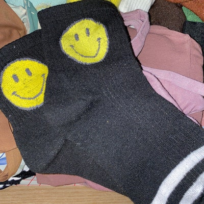 Cute Smiley Face Women Fashion Socks Made of Cotton - Etsy