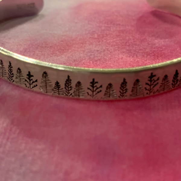 Forest Bracelet - Tree Cuff Bracelet - Nature Jewelry - 1/4 Inch - Etsy
