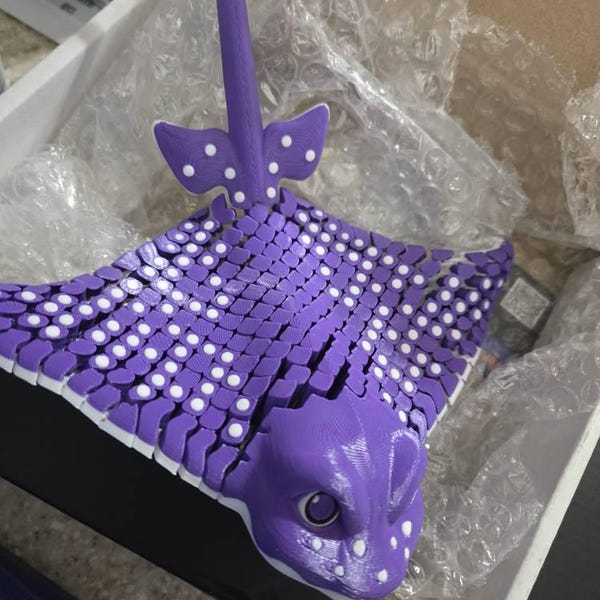 Stingray- Articulated 3d Printed-3d Stingray - Articulated Fidget Toy ...