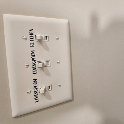 Custom Light Switch Labels // Light Switch Stickers // Light Plate ...