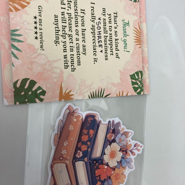 Stack of Books Sticker, Pastel Colors, Kindle Sticker, Autumn Stickers ...