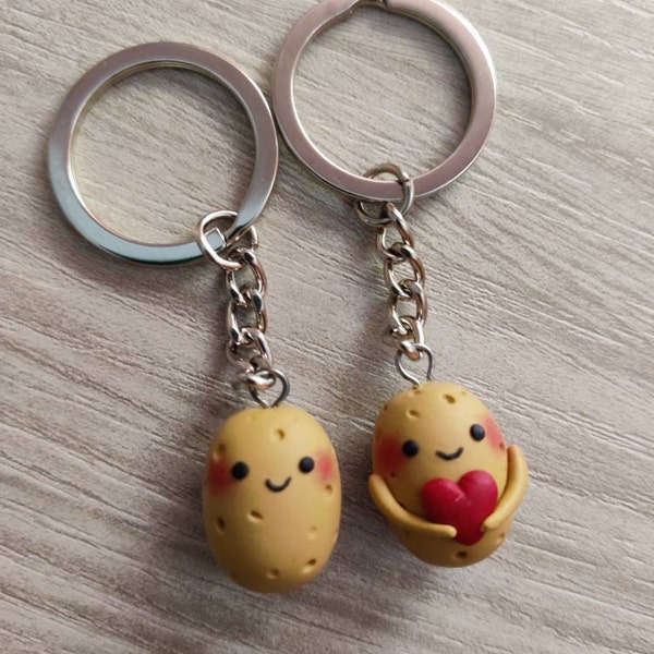 Couples Keychain Valentines Gift Potato Keychain Best Friends Gifts ...