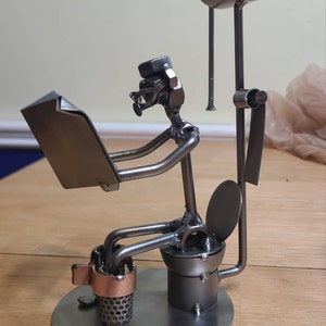 Nuts and Bolts Sculpture Bodybuilding Workout - Handmade Metal Ornament ...