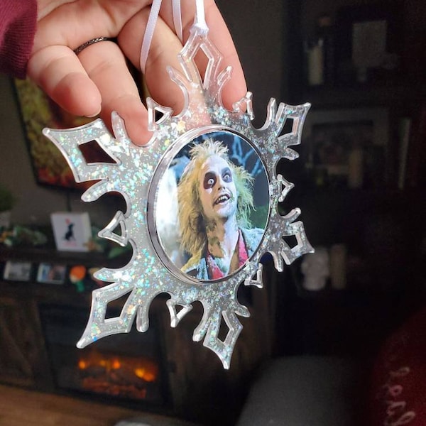 Horror Christmas Snowflake Ornament - Beetle Juice - Halloween ...