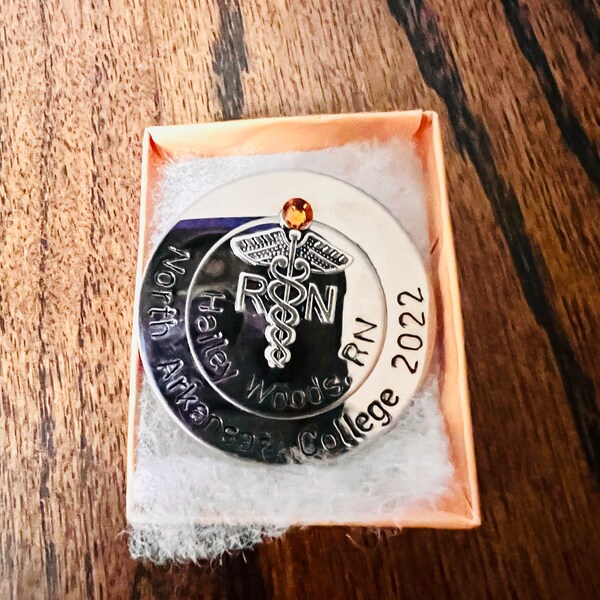 Personalized Nursing Pin / LPN BSN RN / Nurse Pin / Nursing Student ...