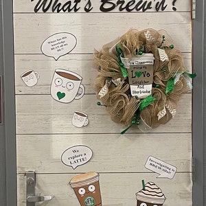 Math Coffee Shop Bulletin Board Kit, Back to School Classroom/door ...