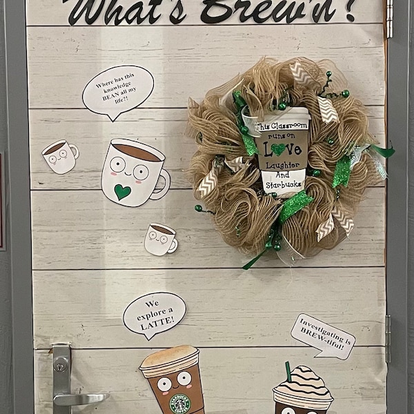 Coffee Shop Growth Mindset Classroom Poster Bulletin Board Kit, High ...