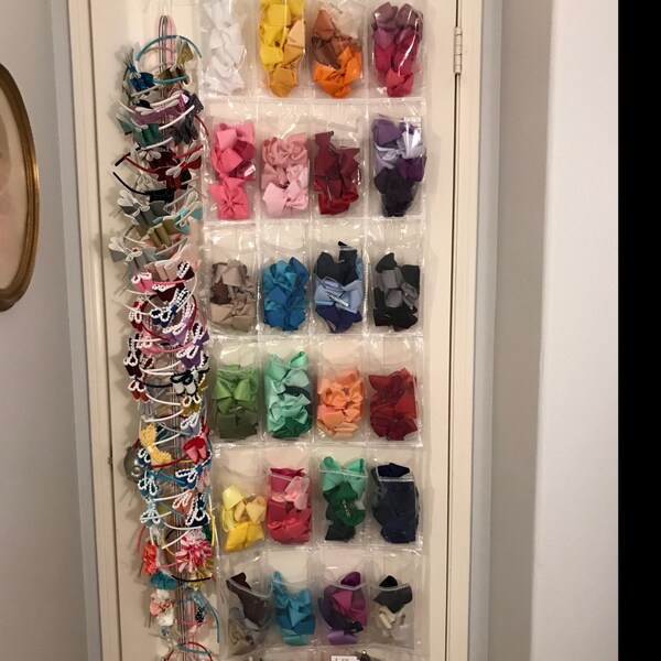 Hanging Scarf Organizer With Elastic - Silk or Knit, Holds up to 30 ...