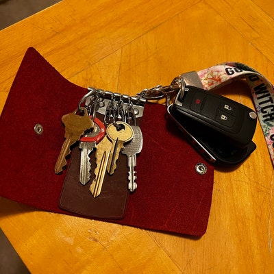 Personalized Key Case, Leather Key Case, Leather Key Wallet, Engraving ...