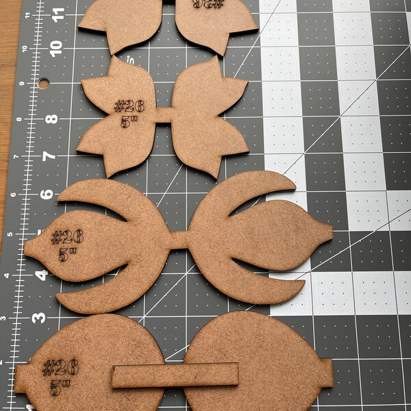 Beautiful Pinch Hair Bow Tracing Template, Wooden Template for Easy ...