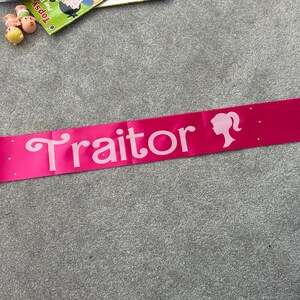 PERSONALISED 'DIAMANTE' SASH Satin Ribbon With Frills & Bling Trim ...
