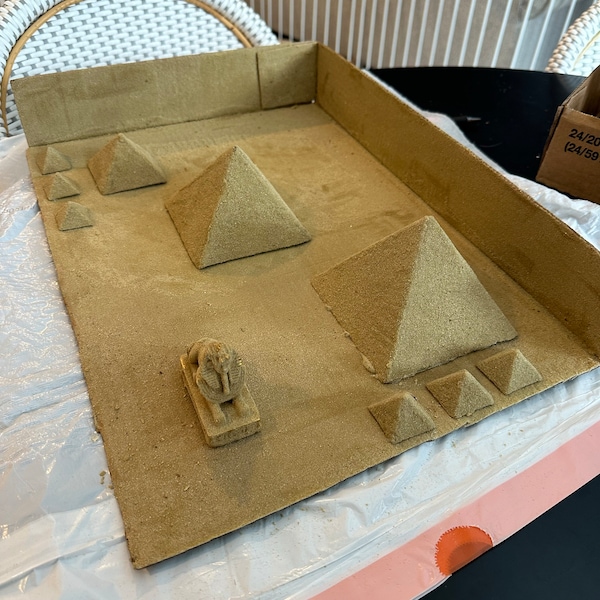 3D Model GIZA Great Pyramids Ancient Egypt Paper Diorama Model ...