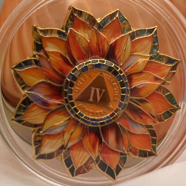 1-99 Years AA Sobriety Coin, Valley Mandala Customized Perfect ...