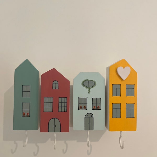 Miniature House Wall Hooks, Key Rack, Key Holder Entryway Decor, New ...