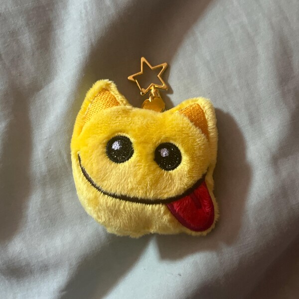 Plushie Cat AJ Emotes Keychain - Etsy