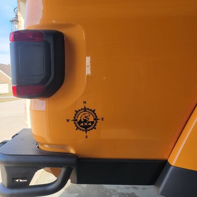 Dinosaur 4X4 Compass Vinyl Decal Sticker, Compass Rose, T-REX Decal ...