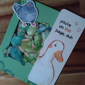 Duck Bookmark You're on This Page Cute Bookmark Double Printed ...