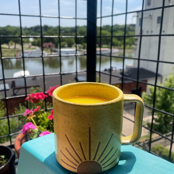 Sunrise Mug - Lemon Creme, Handmade, Wheel Thrown, Food Safe Glazes ...