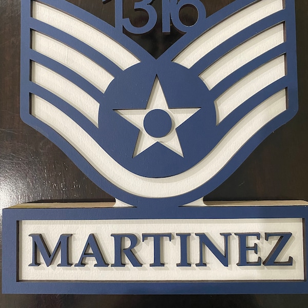 USAF Self Standing Rank Name Plate - United States Air Force Self ...