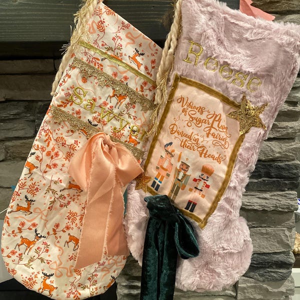 Nutcracker Stocking// Christmas Stocking//pink Christmas Stocking - Etsy