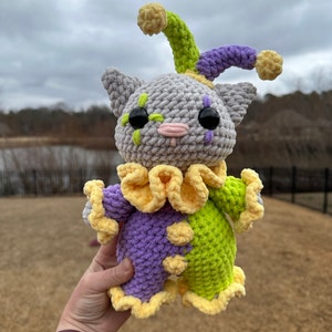 Crochet Jester Kitty and Bunny Pattern. Crochet Jester Bunny. Crochet ...