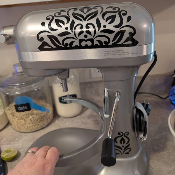 Floral Inspired Design Kitchenaid Mixer Decal Sticker| Kitchen Mixer ...