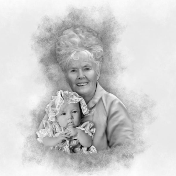 Add Loved One to Photo Memorial Portrait for Deceased Father Mom Gift ...